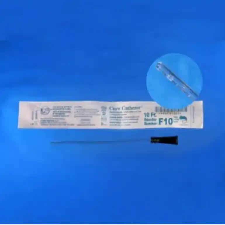 Cure Female Straight Tip Intermittent Catheter, 10 Fr. 6"