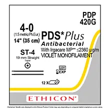 Ethicon PDS Plus Suture, Endoscopic Needles, Absorbable, ST-4 19mm / ST ...